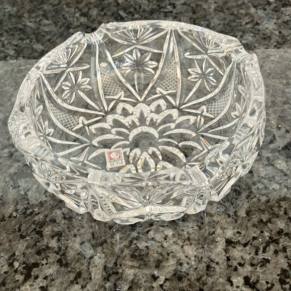 M Made In Italy | Accents | Genuine Lead Crystal Ashtray Made In Italy ...
